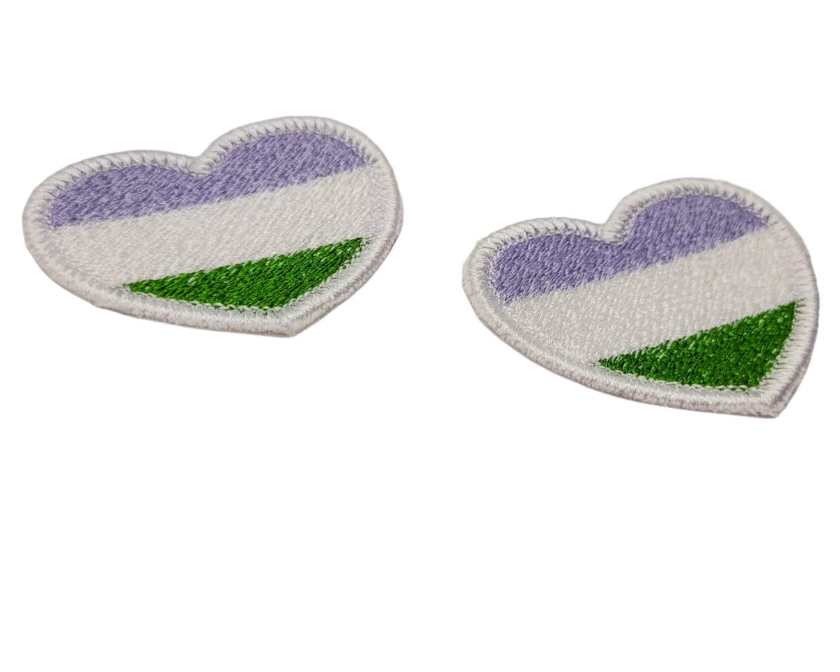 Genderqueer Pride Heart Embroidered Patch | Halifax, NS ...